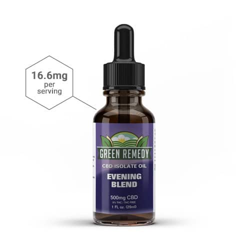0% THC Evening Blend CBD Oil with Chamomile | 500mg | Green Remedy